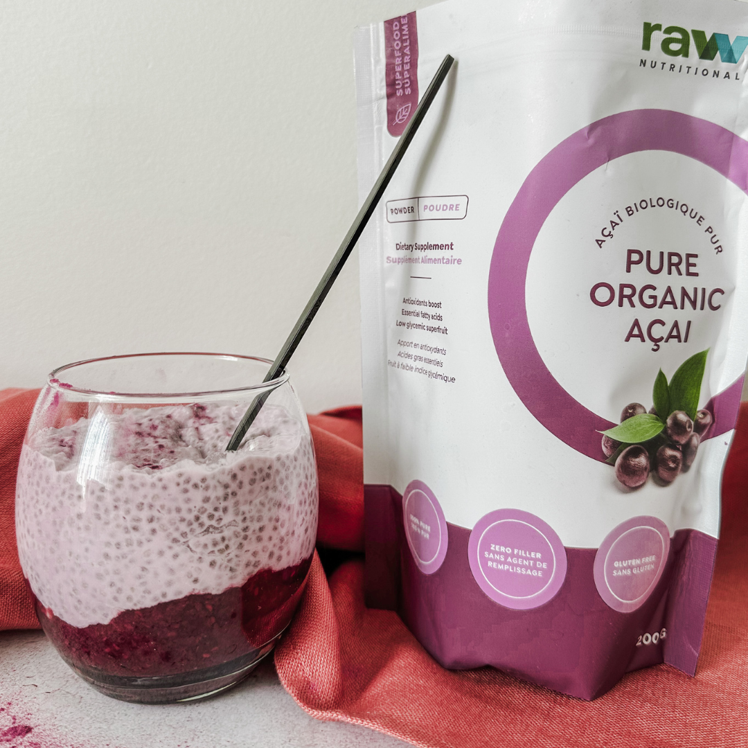 5-ingredients Açai pudding – RAW Nutritional